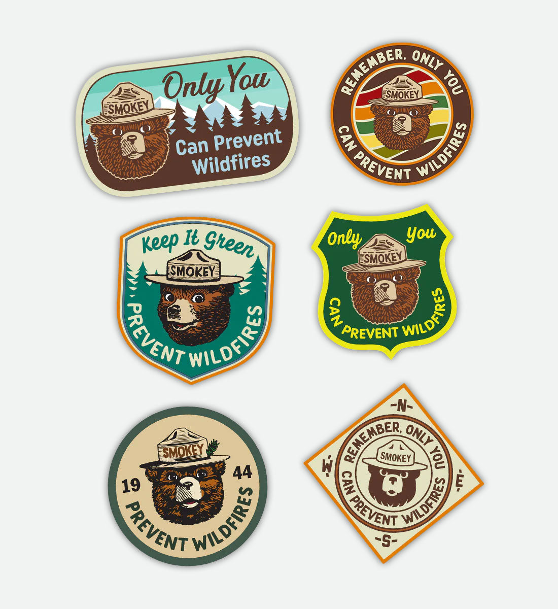 Smokey Bear Sticker Pack – The Great PNW